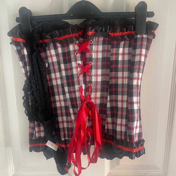 Adore Me | Intimates & Sleepwear | Checkered Laced Bustier Waist Corset ...